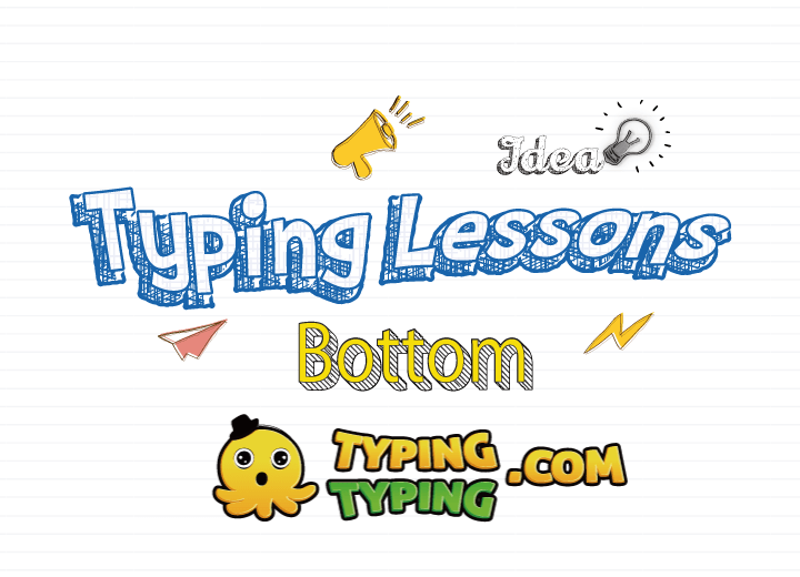 Typing Lessons: Full Bottom Row Keys - TypingTyping