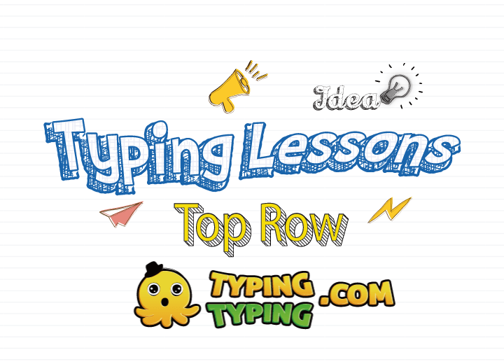 Typing Lessons: Full Top Row Keys - TypingTyping