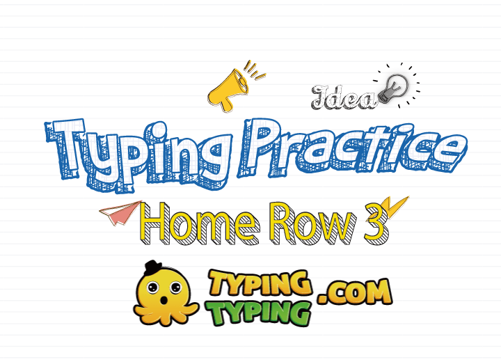 Typing Practice: Home Row 3 - TypingTyping